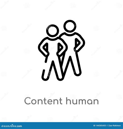 Outline Content Human Vector Icon Isolated Black Simple Line Element Illustration From Feelings