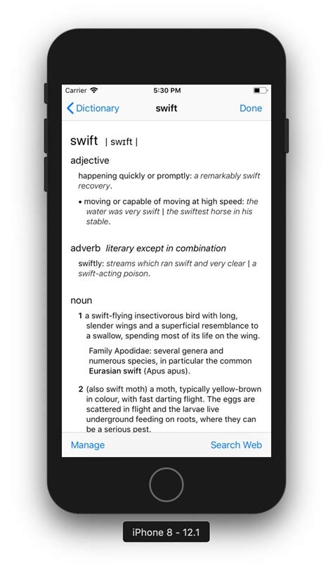 顯示單字意思的 Uireferencelibraryviewcontroller 彼得潘的 Swift Ios App 開發問題解答集 Medium