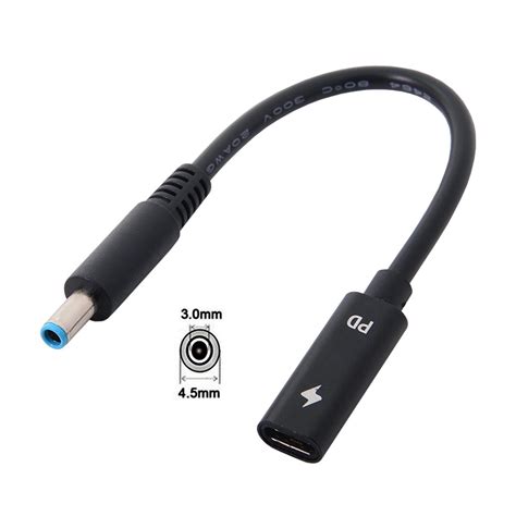 Type C Female Head USB C To Hp 4 5 3 0mm With Pin Male Notebook Adapter Power Cable Shopee