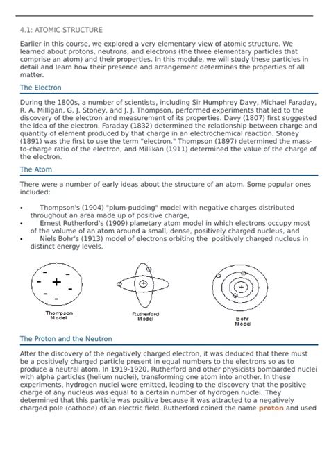 CHEM 103 Notes And Problem Set Module 4 ATOMIC STRUCTURE CHEM 103 Stuvia US