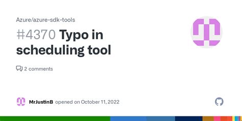 typo in scheduling tool · issue 4370 · azure azure sdk tools · github