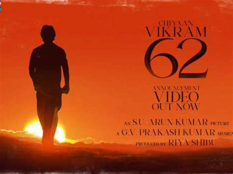Vikram Ponniyin Selvan Star Vikram Announces 62nd Film With Chithha Director Su Arun Kumar