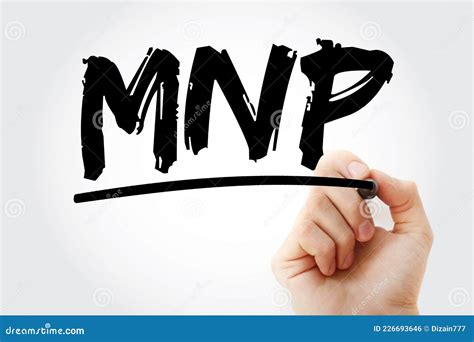 MNP Mobile Number Portability Acronym With Marker Technology Concept Background Stock Photo
