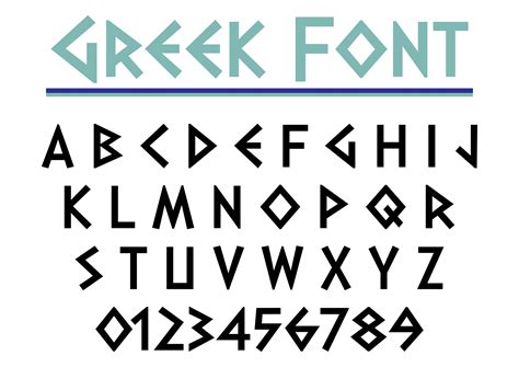 Greek Font Ttf Greek Alphabet Greek Letters Greek Numbers Greek