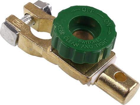 Universal Battery Master Disconnect Switch Battery Terminal Link Switch Isolator With Green Knob