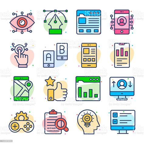 사용자 인터페이스 아이콘 웹 디자인 사용자 인터페이스 모바일 컴퓨터 및 기타 프로젝트 세트 0명에 대한 스톡 벡터 아트 및 기타