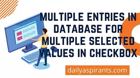 How To Create Multiple Entries In Database For Multiple Selected Values