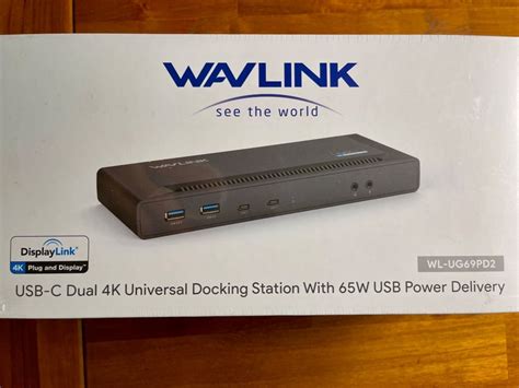 Wavlink USB C Dual HDMI Or DisplayPort Display K Hz Universal Docking Station With W Power