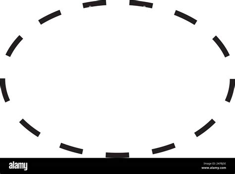 Ellipse Shape Dashed Symbol Vector Icon For Creative Graphic Design Ui Element In A Pictogram