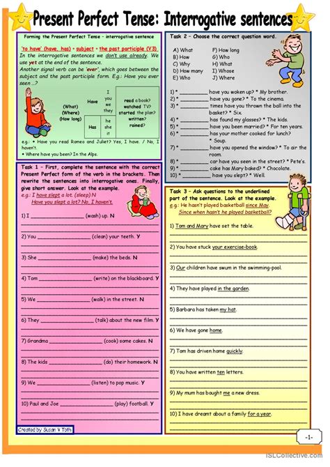 Past Simple Present Perfect Questions