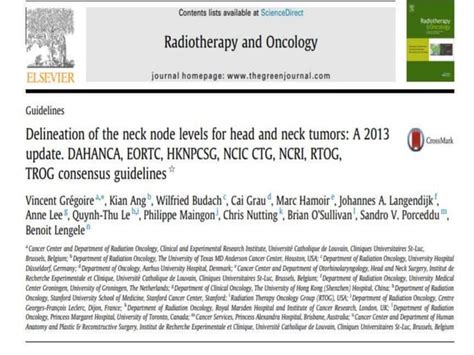 Delineation Of Nodal Volumes And Oars A Problem Based Approach Pptx