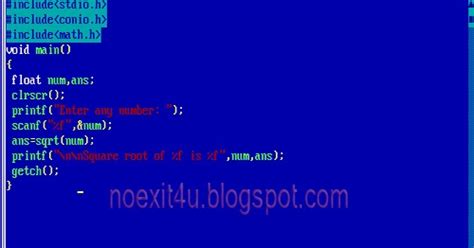 C Program To Calculate Square Root Of Any Number ~