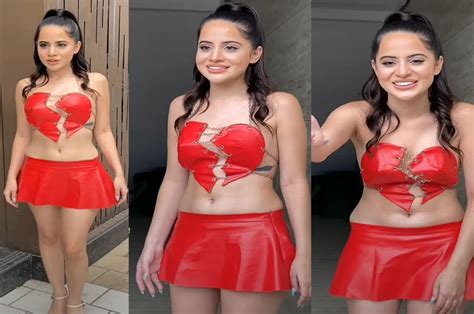Urfi Javed Looks Sexy In Backless Broken Heart Cutout Top Watch