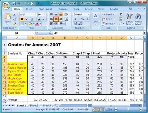 Microsoft Excel 2007 Home Tab
