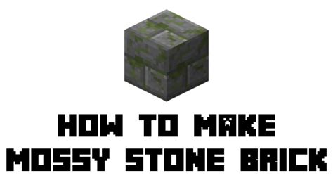 Minecraft Survival How To Make Mossy Stone Brick Youtube