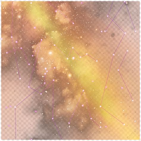 밝은 노란색 밤 은하수 별이 빛나는 하늘 일러스트밤하늘선명한 Png 일러스트 무료 다운로드 Lovepik