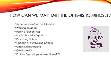 Optimistic Mindset Matters In Business Settings Ppt