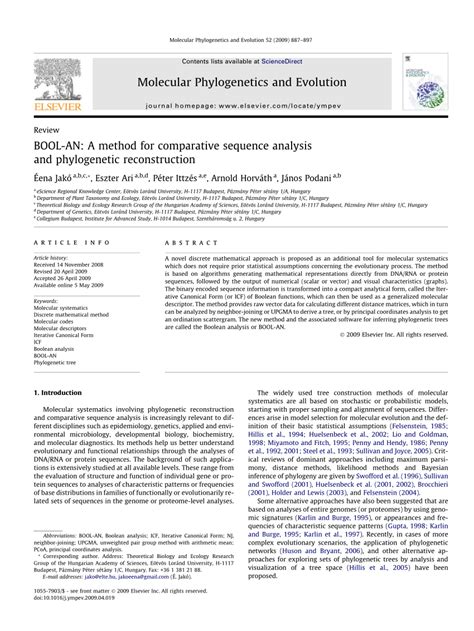 Pdf Bool An A Method For Comparative Sequence Analysis And