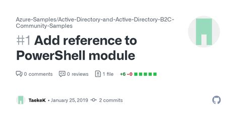 Add Reference To Powershell Module By Taekek · Pull Request 1 · Azure Samples Active Directory