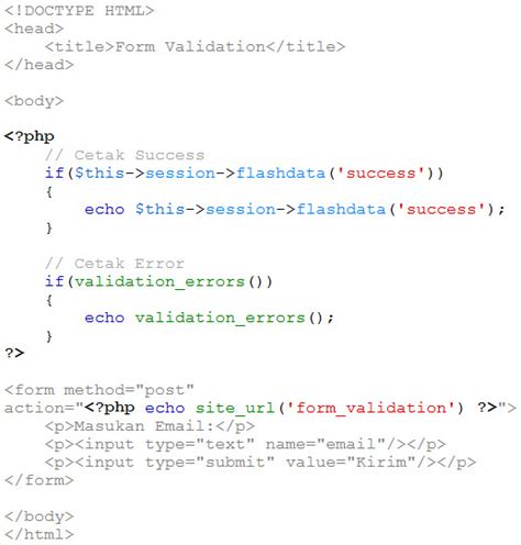 Membuat Sistem Validasi Form Dengan Codeigniter