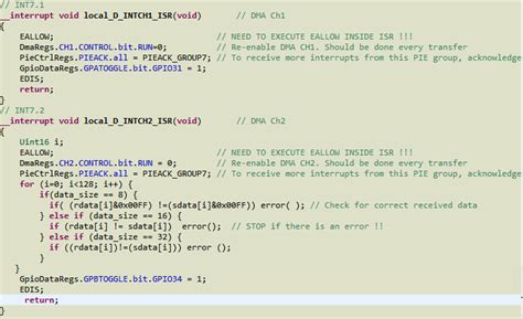 Isrs Only Run Once In Mcbsp Loopback With Dma Examples C2000 Microcontrollers Forum C2000™︎
