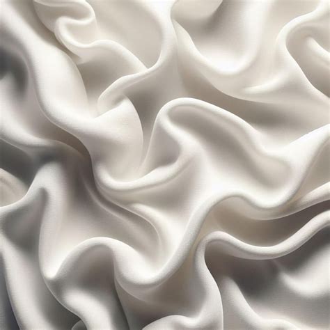 Soft And White Fabric Texture White Waves Cloth Texture Soft And Elegance Cloth Premium Ai