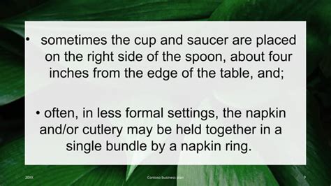 Different Kinds And Styles Of Table Set Up Pptx