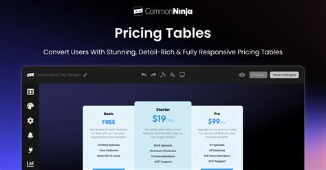 Pricing Tables Examples For Wizcommerce