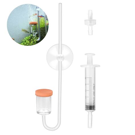 투명 Co 2 디퓨저 수족관 버블 카운트 디퓨저 물 번식 이산화탄소 투명 아크릴 수지로 만든 1 개바디 키트 Aliexpress
