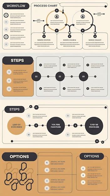 Infographic Template With Four Elements Workflow Process Chart Steps Or