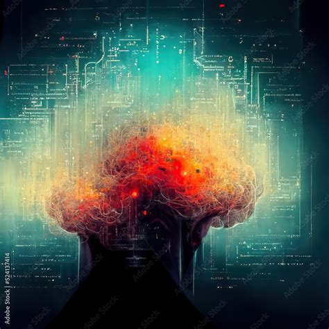 AI Neural Network Digital Brain Deep Learning Big Data Computer Machine For Artificial