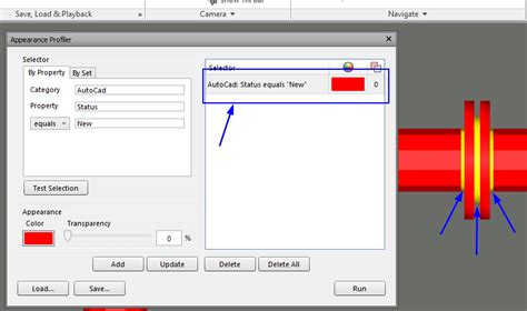 在navisworks中，按状态设置autocad Plant 3d零部件的外观对紧固件不起作用