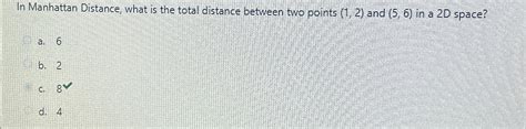 solved in manhattan distance what is the total distance