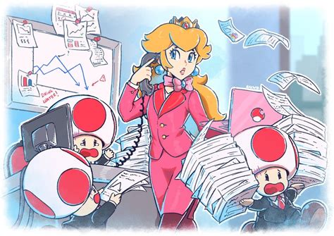 Princess Peach Toad And Red Toad Mario Drawn By Saiwo Saiwoproject