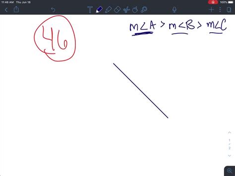 Solved Draw A B C Such That M ∠a M ∠b M ∠c Do Not Measure The Angles Explain How You Know The