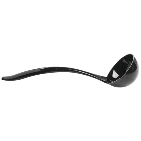 Sabert 4 Oz Black Plastic Disposable Ladle 12l