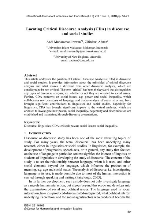 Pdf Locating Critical Discourse Analysis Cda In Discourse And