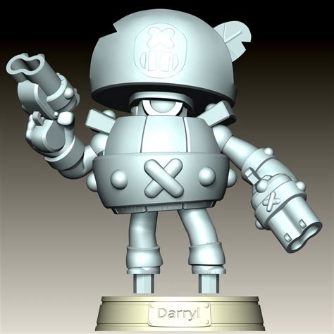 Darryl Brawl Stars 3d Model By Lovemodel