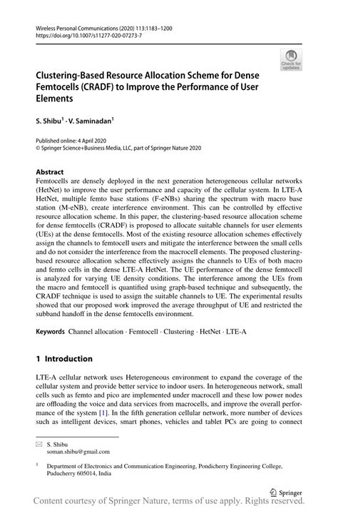 Clustering Based Resource Allocation Scheme For Dense Femtocells Cradf To Improve The