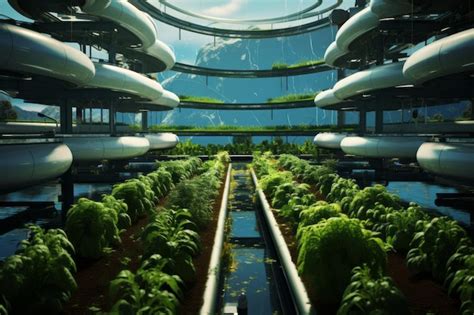 Premium Ai Image Advanced Space Agriculture And Farming Future