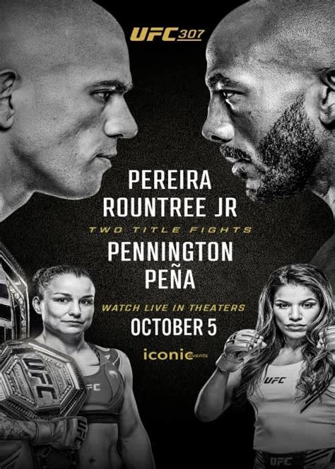 Ufc 307 Pereira Vs Rountree Jr Movie Showtimes At An Amc Theatre