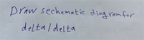 Answered Draw Sechematic Diagram For Deltadelta Bartleby