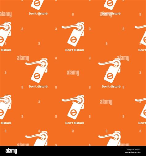 Do Not Disturb Pattern Vector Orange Stock Vector Image And Art Alamy