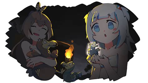 Gawr Gura And Nanashi Mumei Hololive And More Drawn By Zaniaii Danbooru