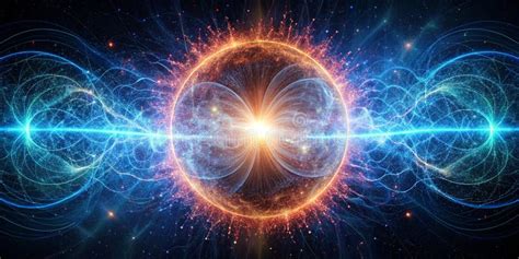 Traces Of Charged Particles In A Magnetic Field Generative Ai Stock