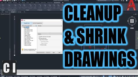AutoCAD Commands To Cleanup Drawings Reduce DWG File Size YouTube