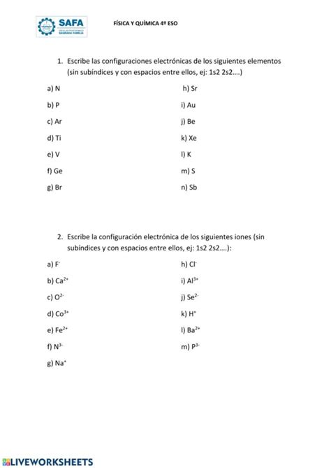 Ejercicios De Configuracion Electronica 3º Eso