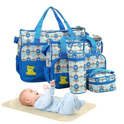 5ШТ Набор сумок для подгузников Baby Mummy с прокладкой для пеленания ...