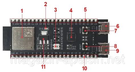 Купить Esp32 S3 Devkitm 1 N8 Wifi Bluetooth мини плата разработки с Esp32 S3 Mini 11u