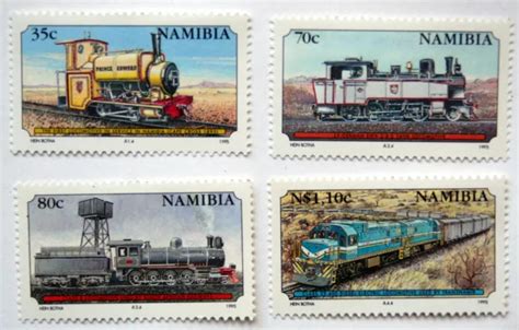 trains locomotives namibia 1995 issue railway thematic unmounted mint